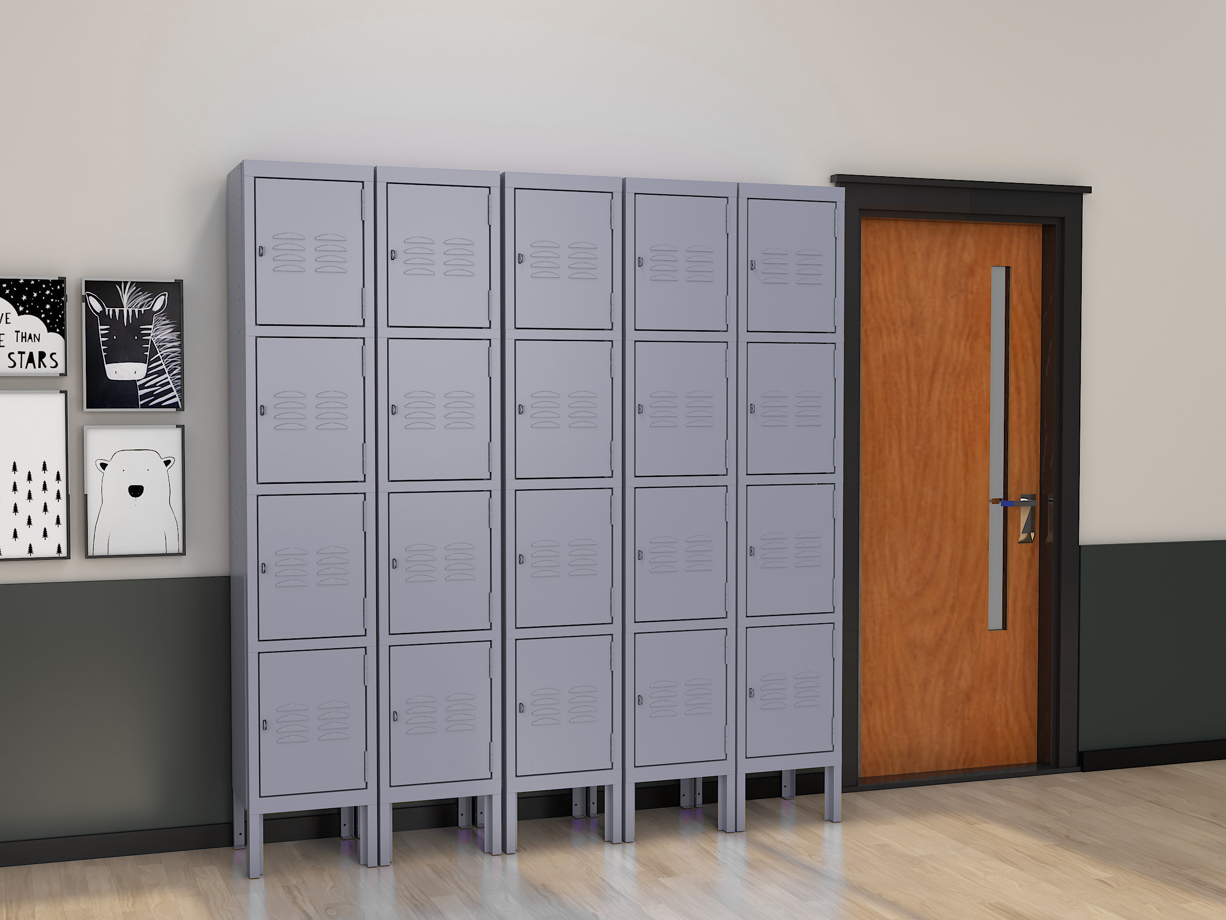 Steelcube Metal Locker 4 Doors Employees Locker Storage Cabinet ...