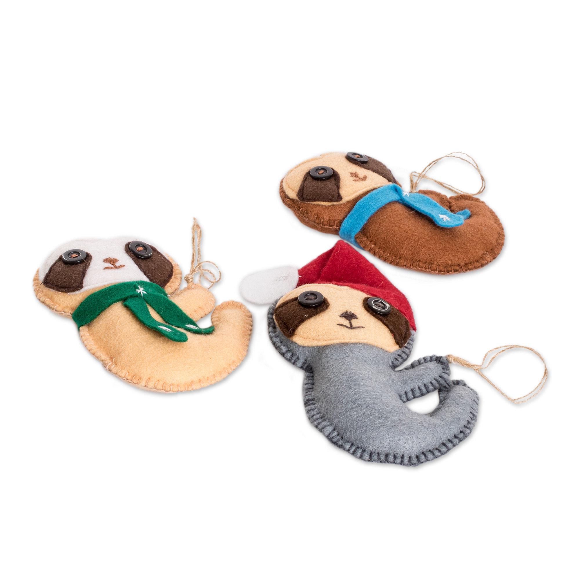 One Allium Way® Handmade Sweet Christmas Sleepers Felt Ornaments | Wayfair
