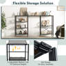 17 Stories 2pcs 4-Tier Foldable Storage Shelf Collapsible Shelving Unit ...