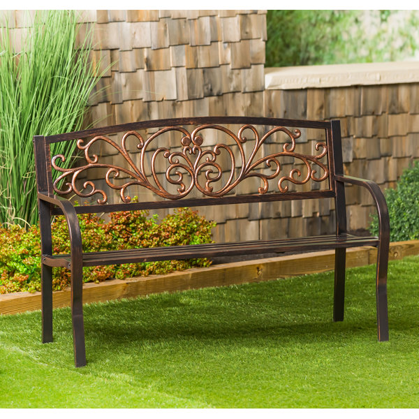 Garden Metal Outdoor Benches You'll Love | Wayfair