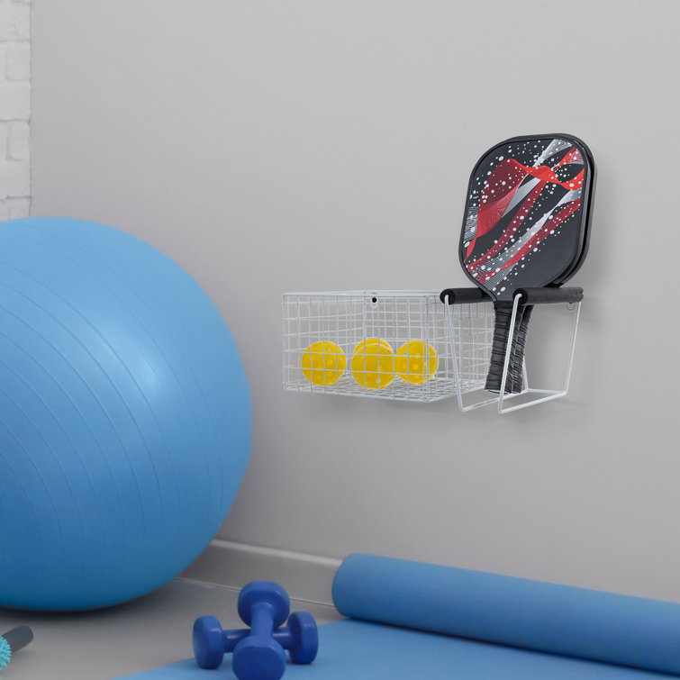 WFX Utility™ Wall Mounted Pickleball Paddle Rack and Ball Storage | Wayfair