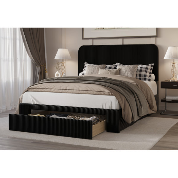 Wade Logan® Audeline Tufted Upholstered Storage Panel Bed & Reviews ...