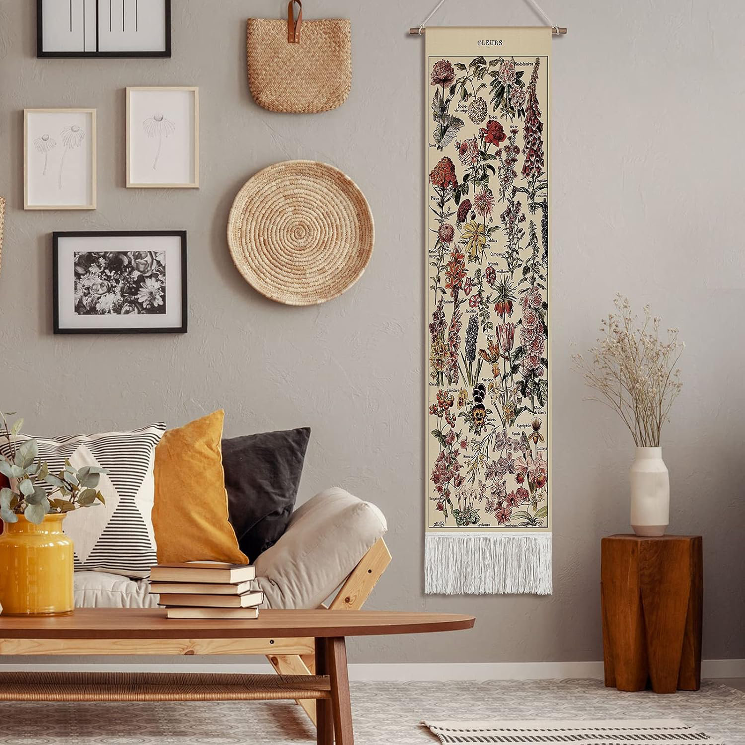 Dakota Fields Vintage Tapestry 52 X 13 Inch, Long Tapestry Vertical ...