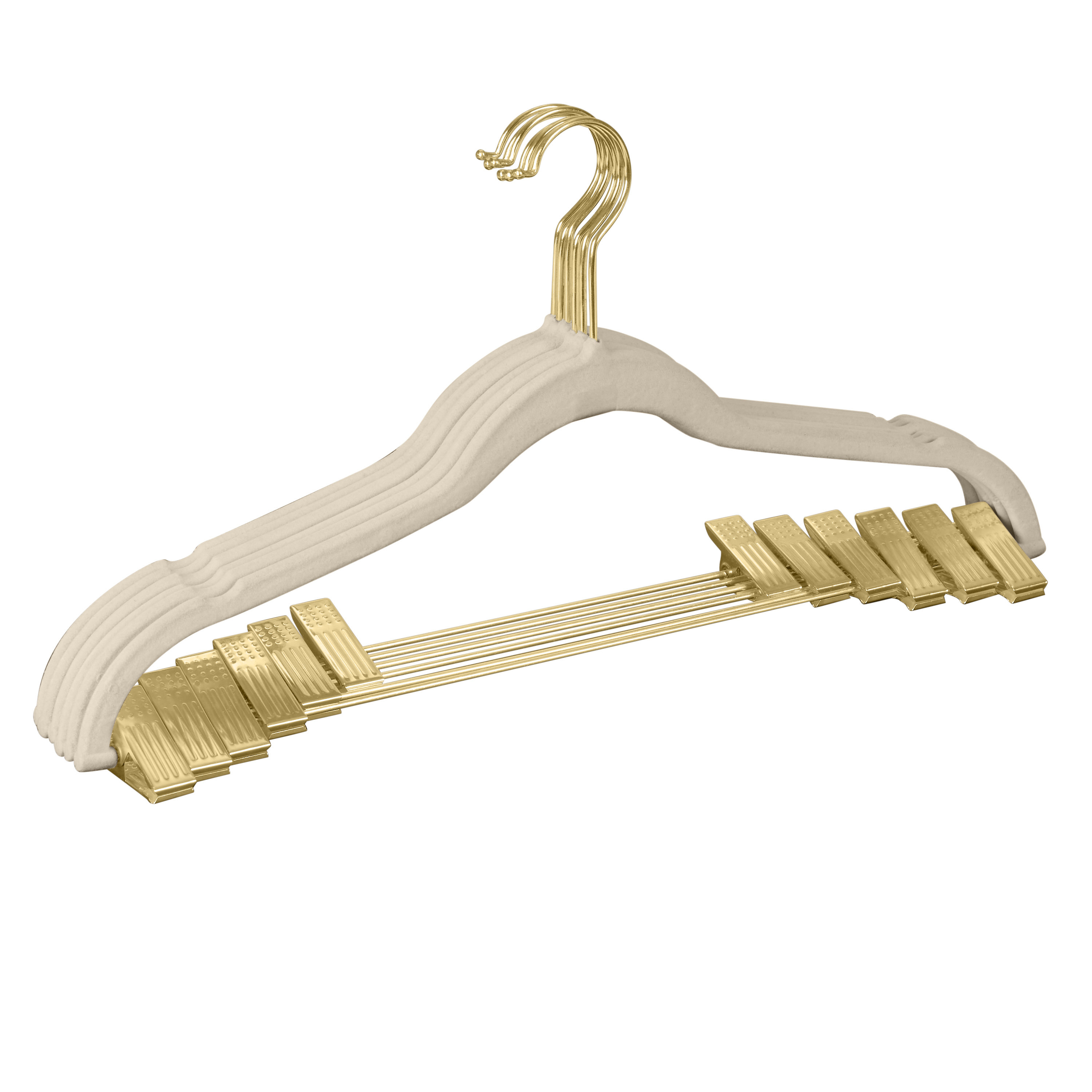 Rebrilliant 6 Pack Velvet Hangers with Clips | Wayfair