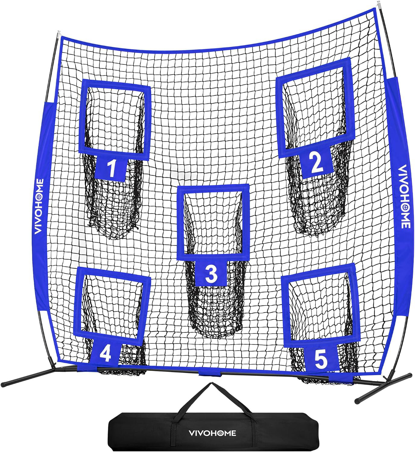 VIVOHOME 7 x 7 ft Football Throwing Net with 5 Throwing Target | Wayfair
