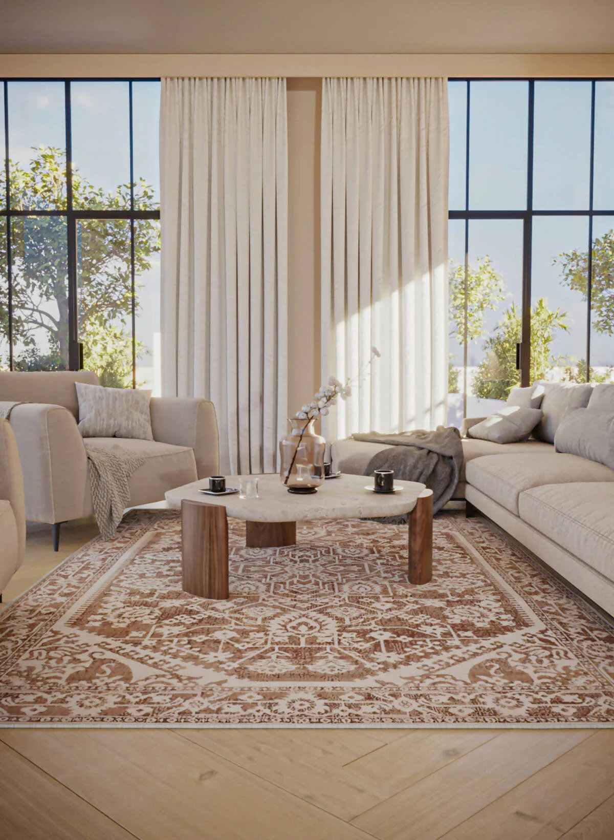 Bungalow Rose Nomadic Tribe Mocca Area Rug - Wayfair Canada