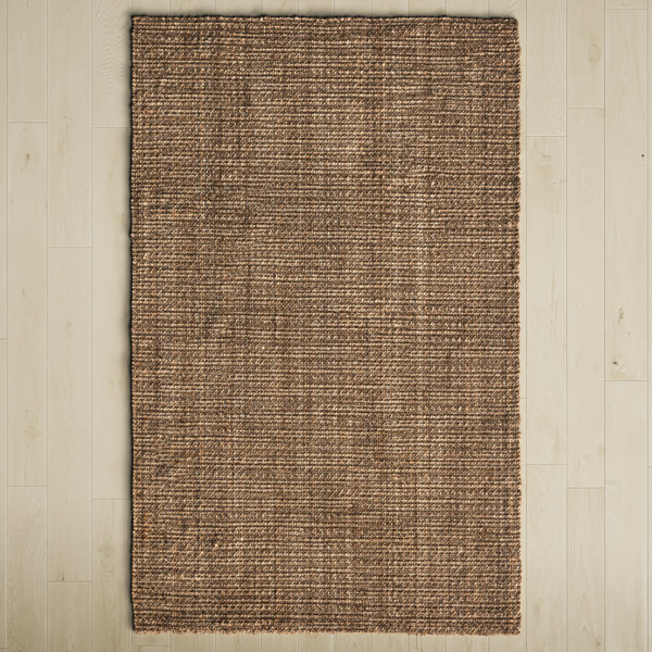 Birch Lane™ Vesper Flatweave Jute/Sisal Taupe/Dark Brown Rug & Reviews ...