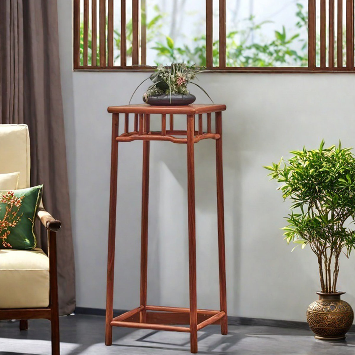 dujinlong home Flower stand solid wood floor living room decorati | Wayfair