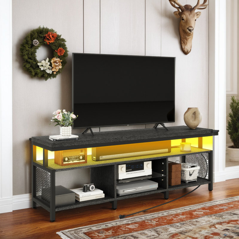 Wrought Studio™ Modern Industrial LED Entertainment Center TV Stands ...