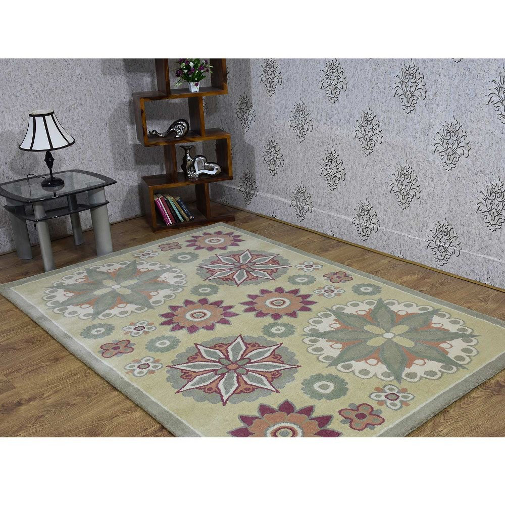 Wildon Home® Francesco HAND TUFTED WOOL ECO-FRIENDLY AREA RUGS, Light ...