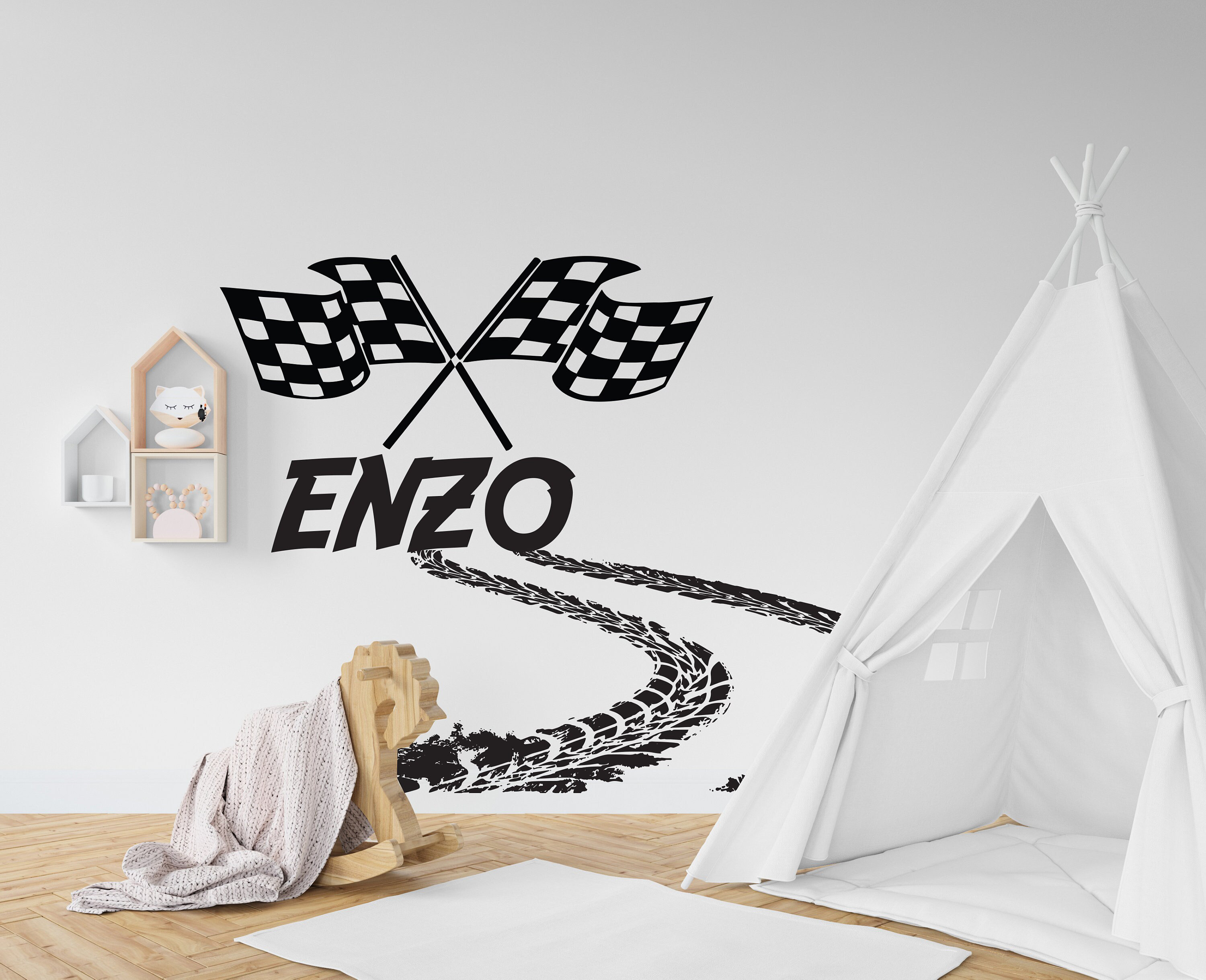 Lark Manor Emnzo race track wall decal - Wayfair Canada