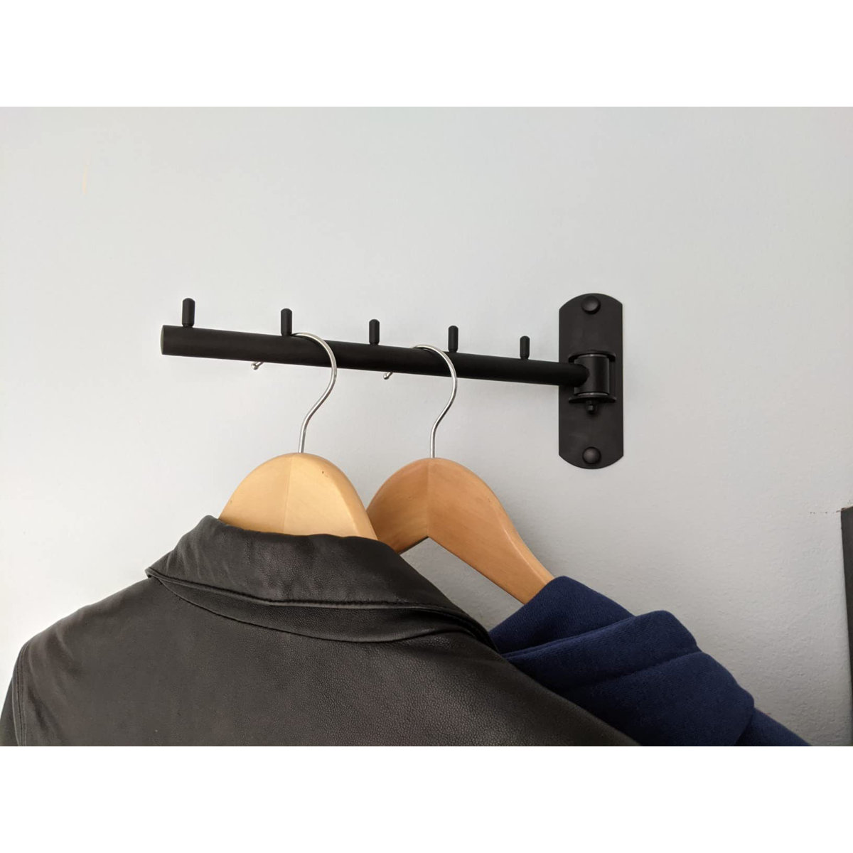 Rebrilliant Folding Wall Mounted Clothes Hanger Rack With Swing Arm ...