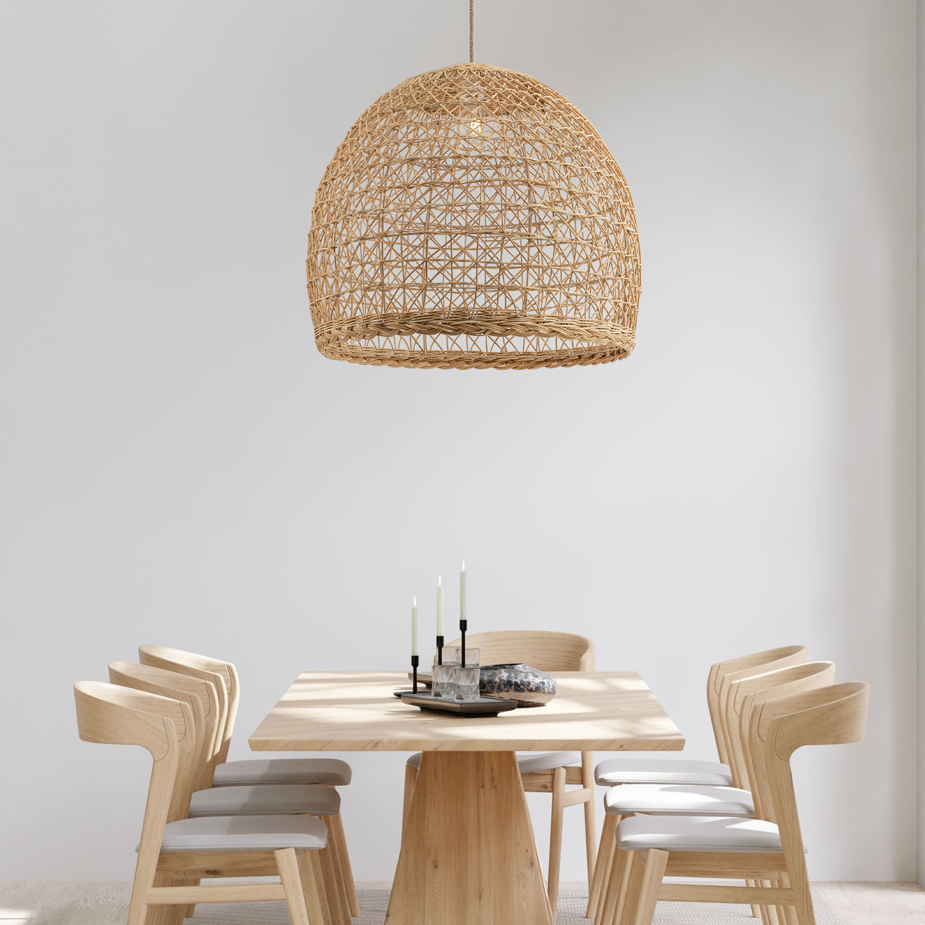Bay Isle Home™ Annalyce Pendant Light – 14", 18", 24" Natural Rattan ...