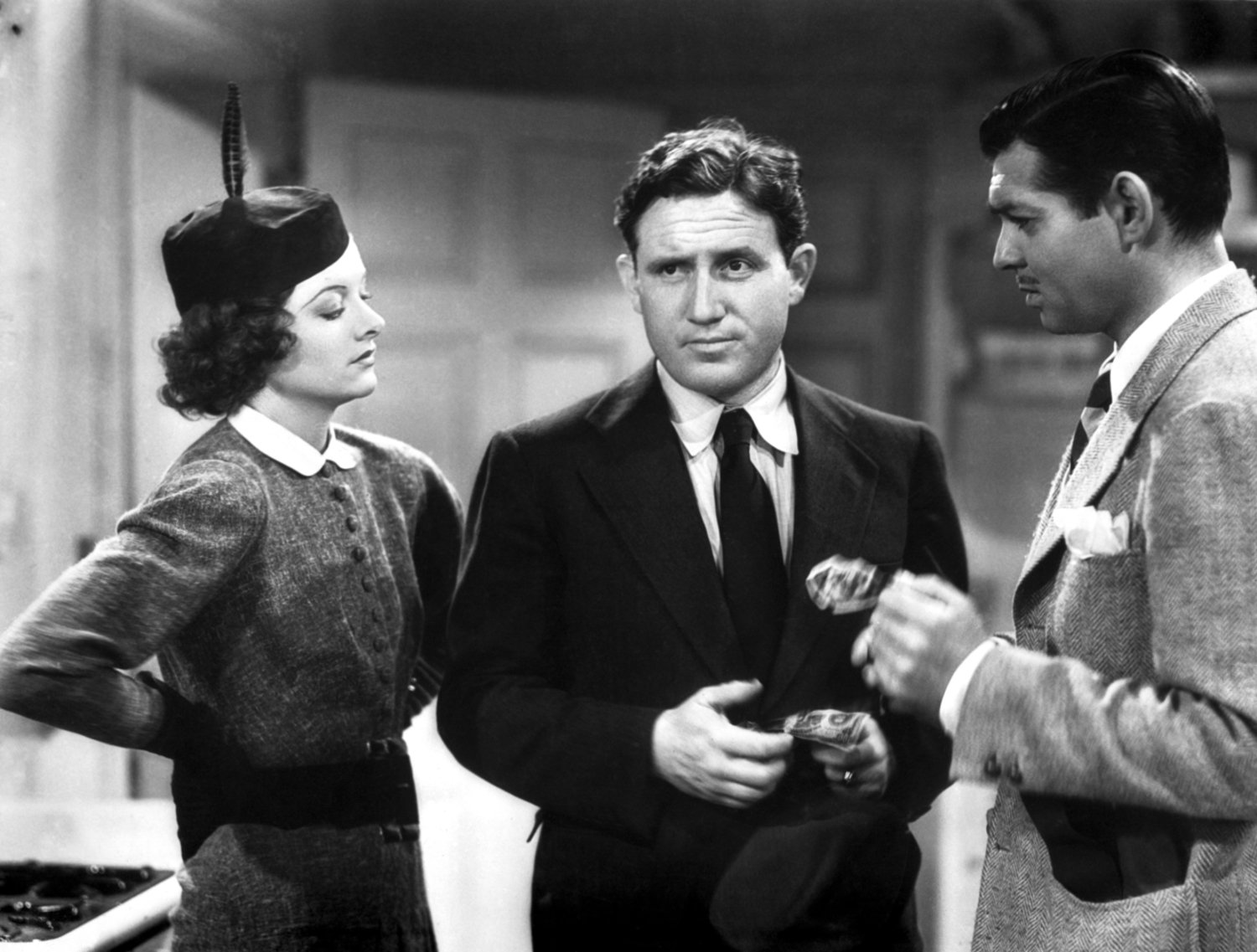 Globe Photos Entertainment " Myrna Loy Looking At Clark Gable Talking ...