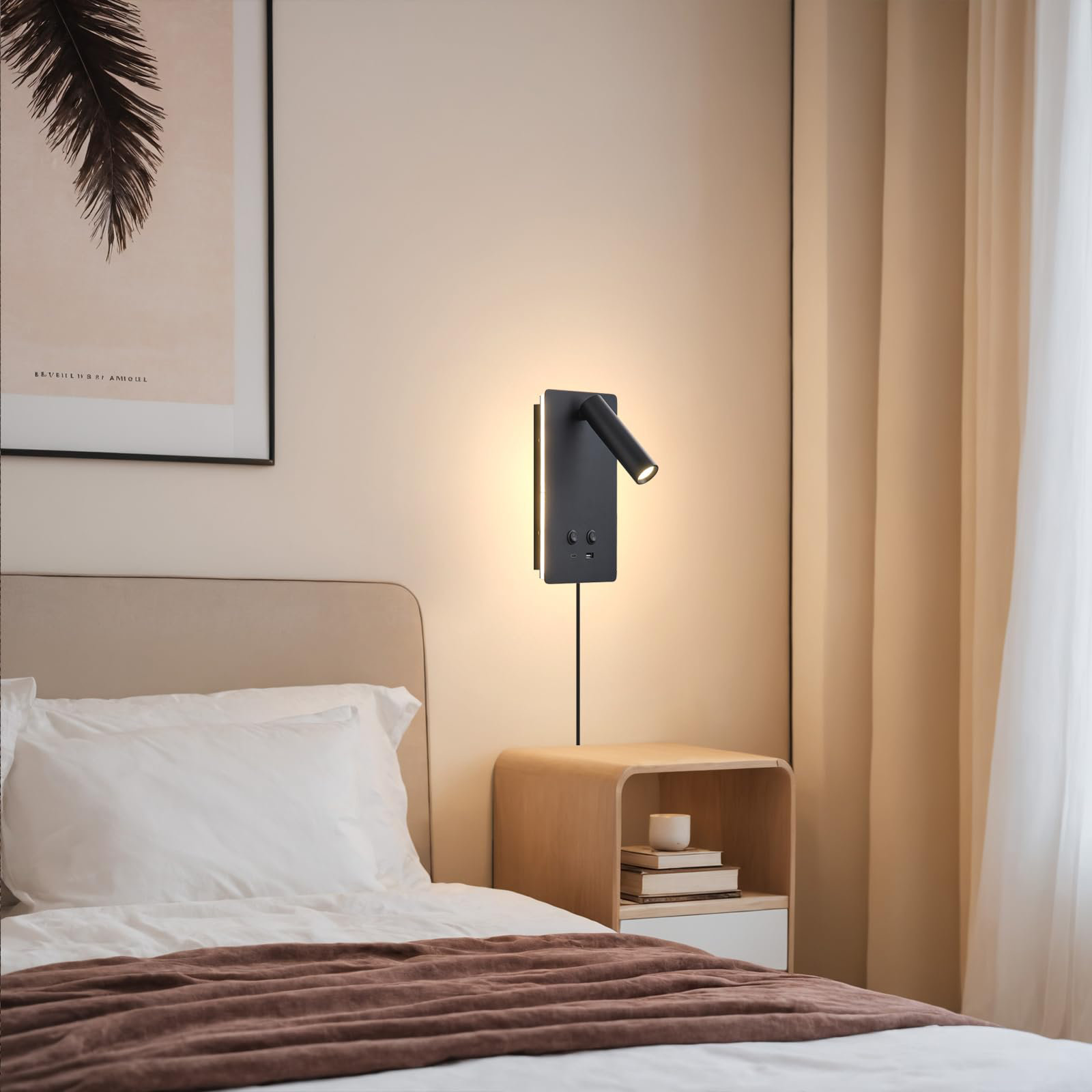 Latitude Run® Wall Lamp Wall Mounted Reading Lights, Adjustable ...