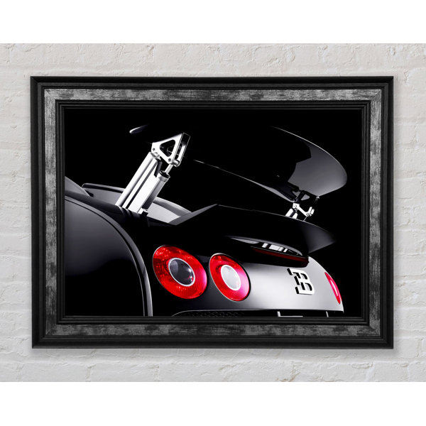 Bright Star Bugatti Veyron Rear Black - Single Picture Frame Print ...