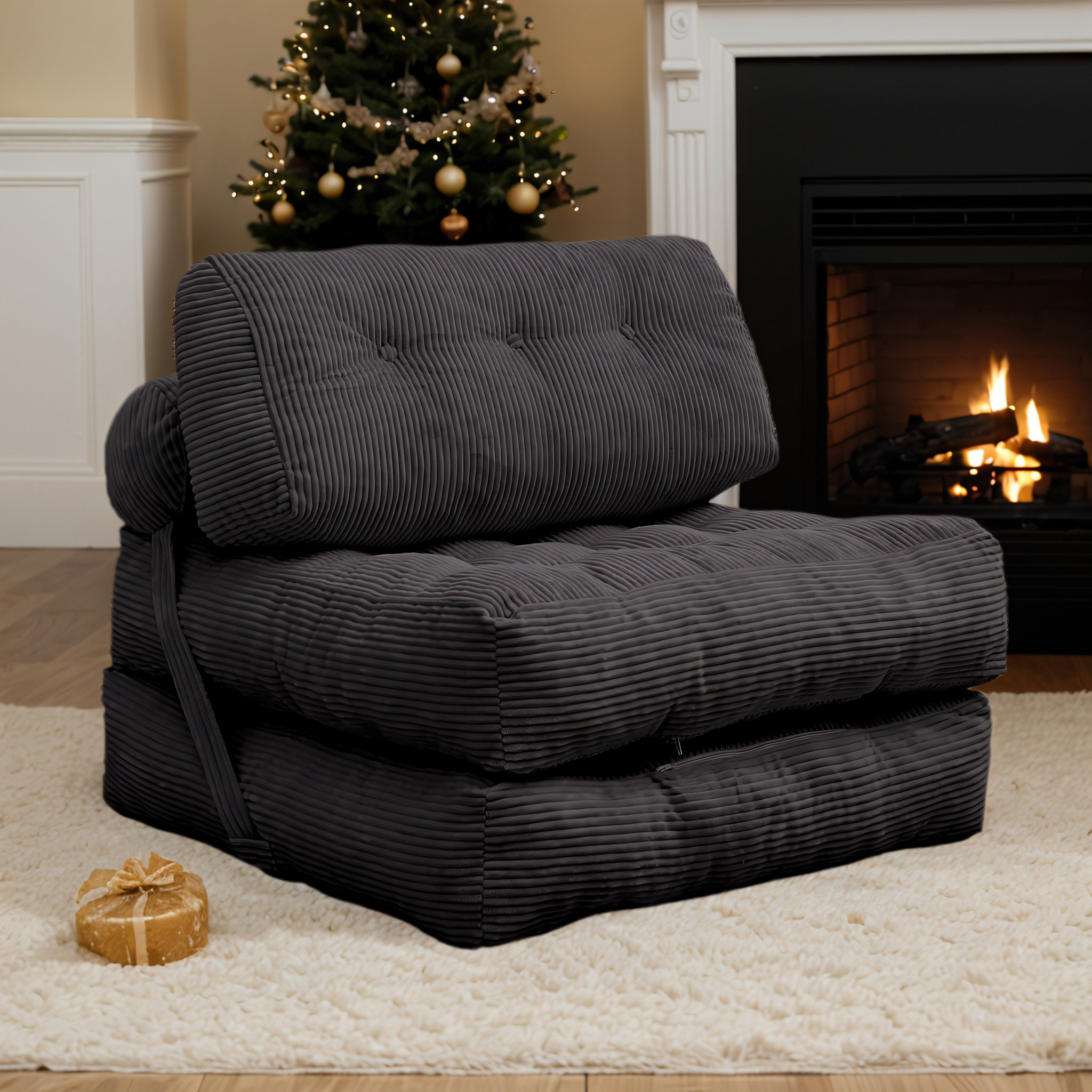 Ebern Designs Folding Sofa Bed, Convertible Sleeper Chair With Pillow ...