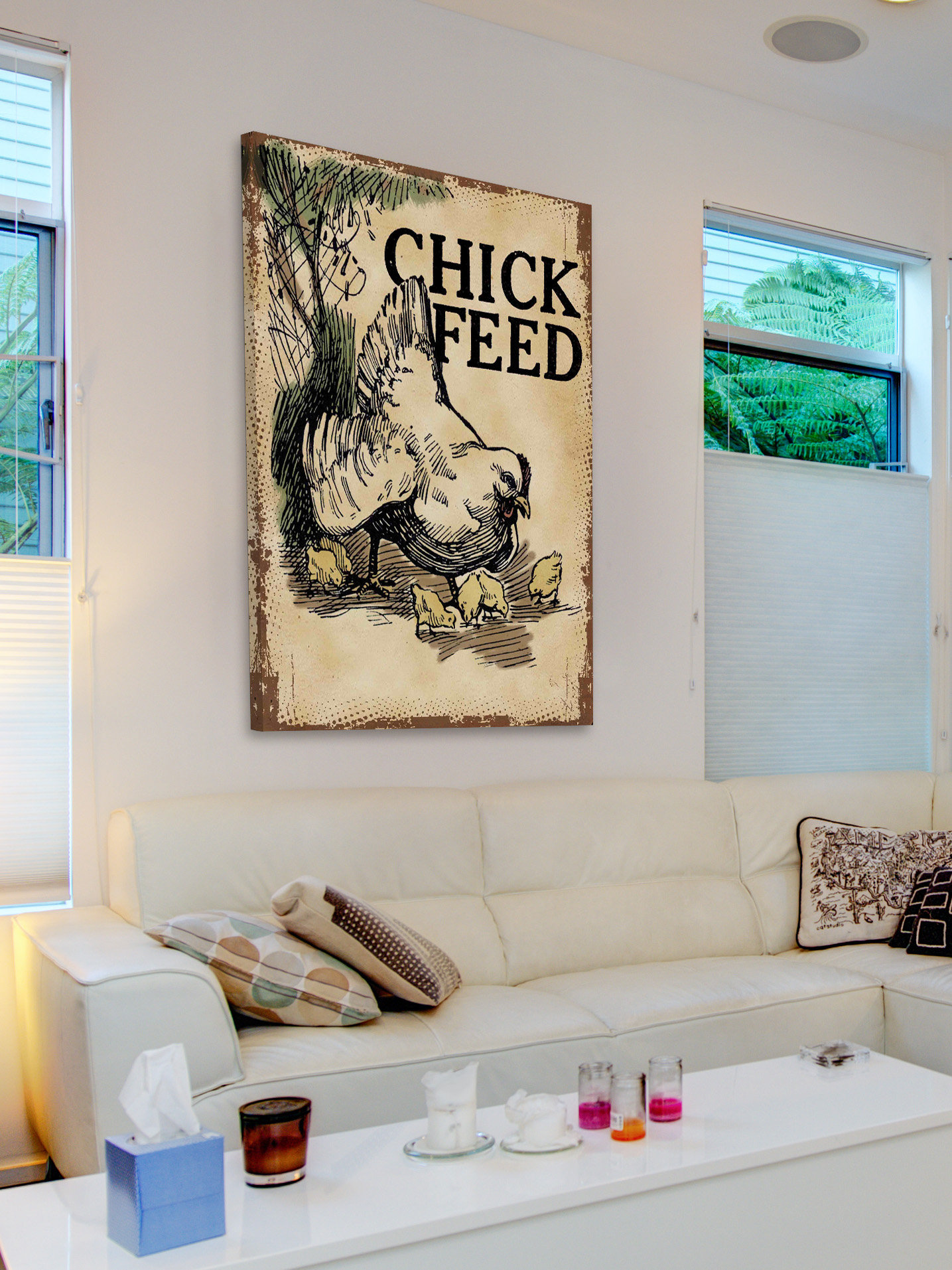 Marmont Hill Chicken Chick Feed Wrapped Canvas Advertisements - Wayfair ...