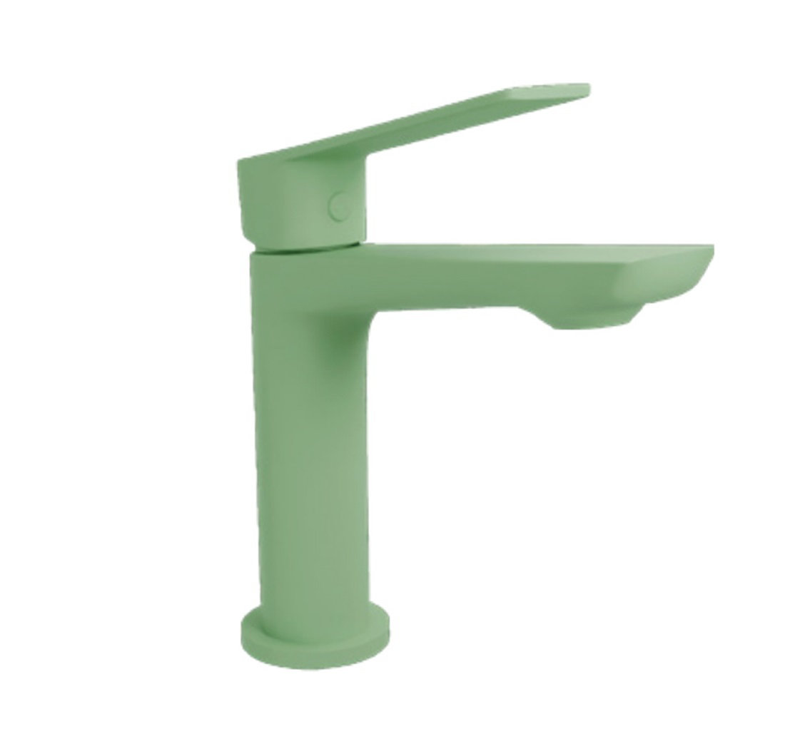 Secret Bath Slim Matte Green Single Hole Bathroom Faucet | Wayfair