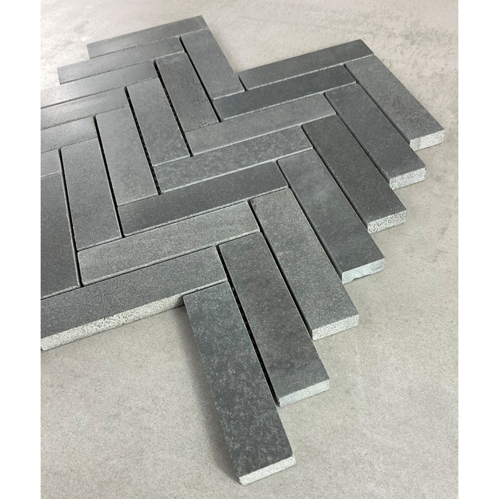 ES Stone 1" x 4" Marble Herringbone Mosaic Wall and Floor Tile | Perigold