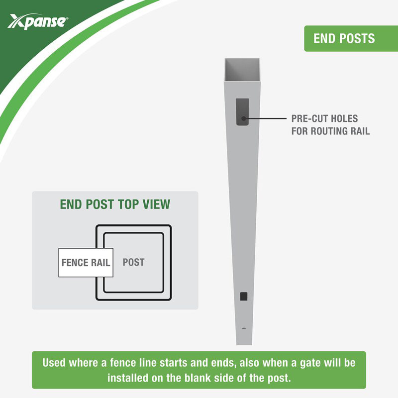 Barrette Outdoor Living 5 in. W x 5 in. D x 108 in. H Privacy End/Gate ...