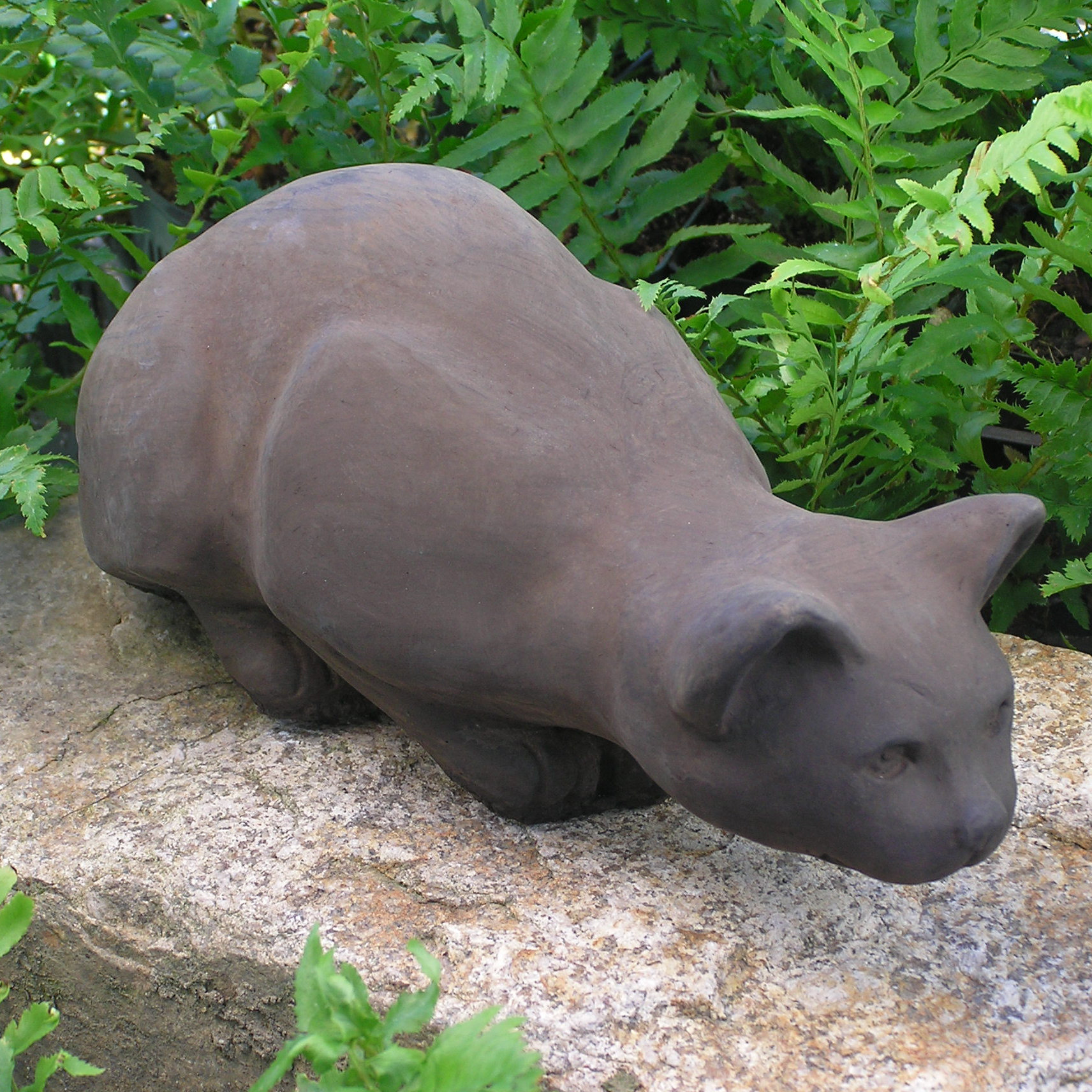 Nichols Bros. Stoneworks Small Crouching Cat Statue & Reviews | Wayfair