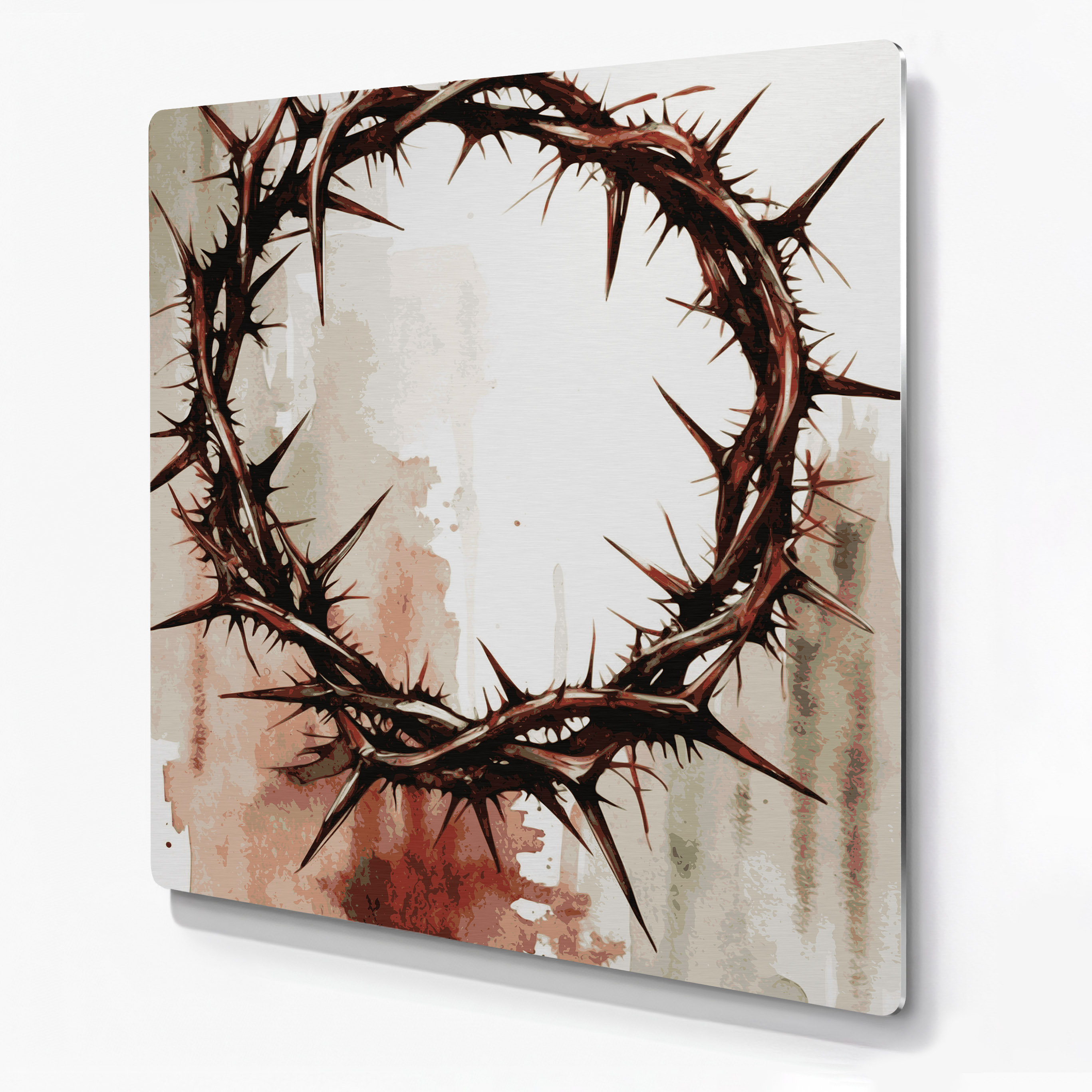 Lark Manor™ Watercolor Botanical 84 Gray Metal Wall Art | Wayfair