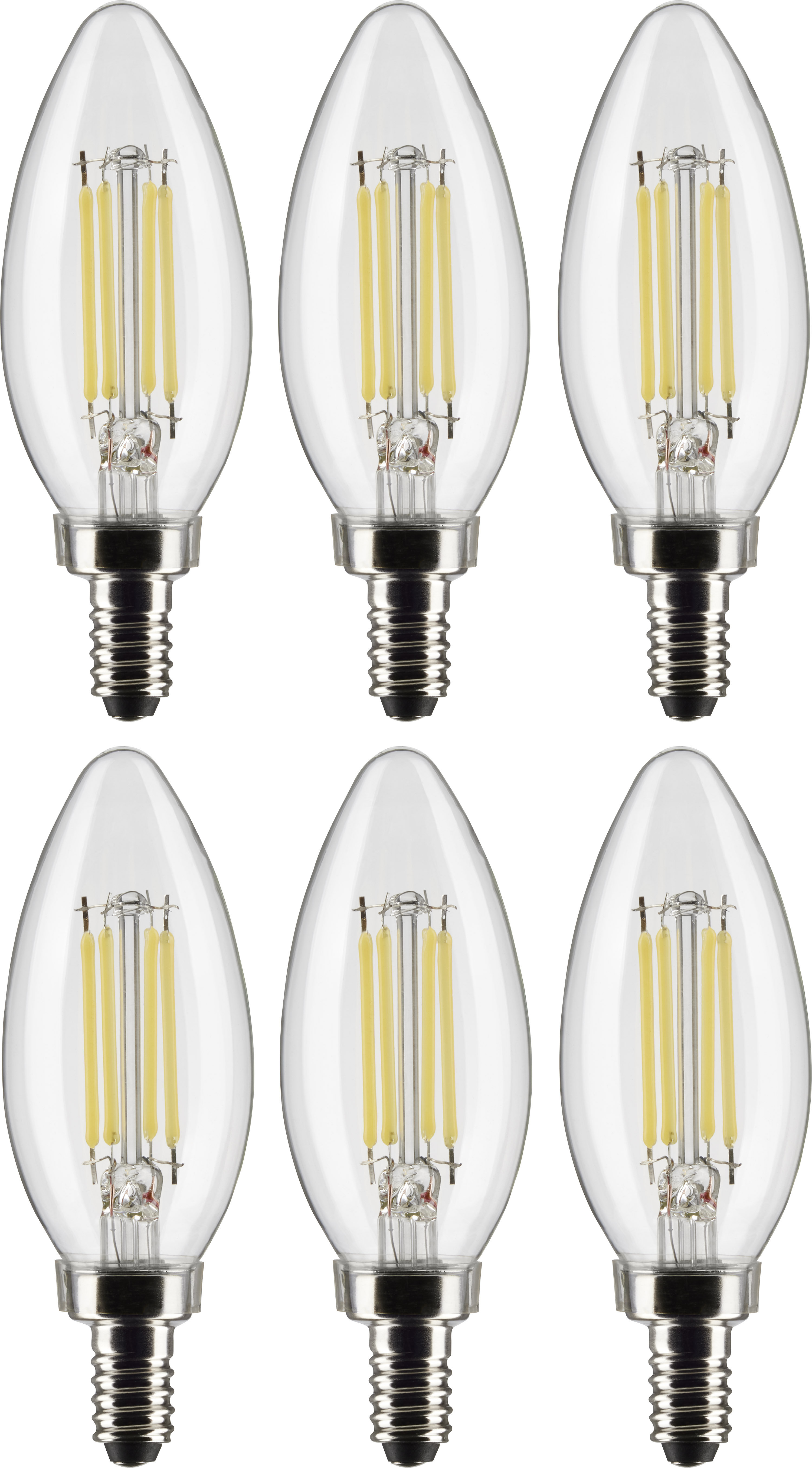 Satco 5.5 Watt (60 Watt Equivalent), B11 LED, Dimmable Light Bulb, E12 ...