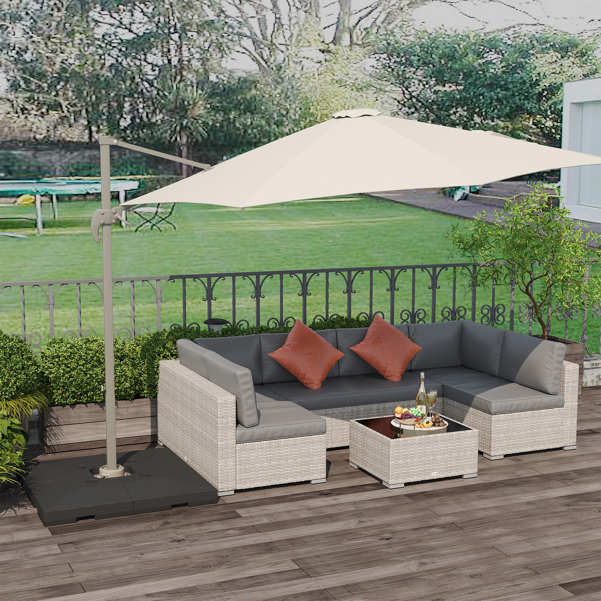 Dakota Fields Boylon 3m Cantilever Parasol & Reviews | Wayfair.co.uk