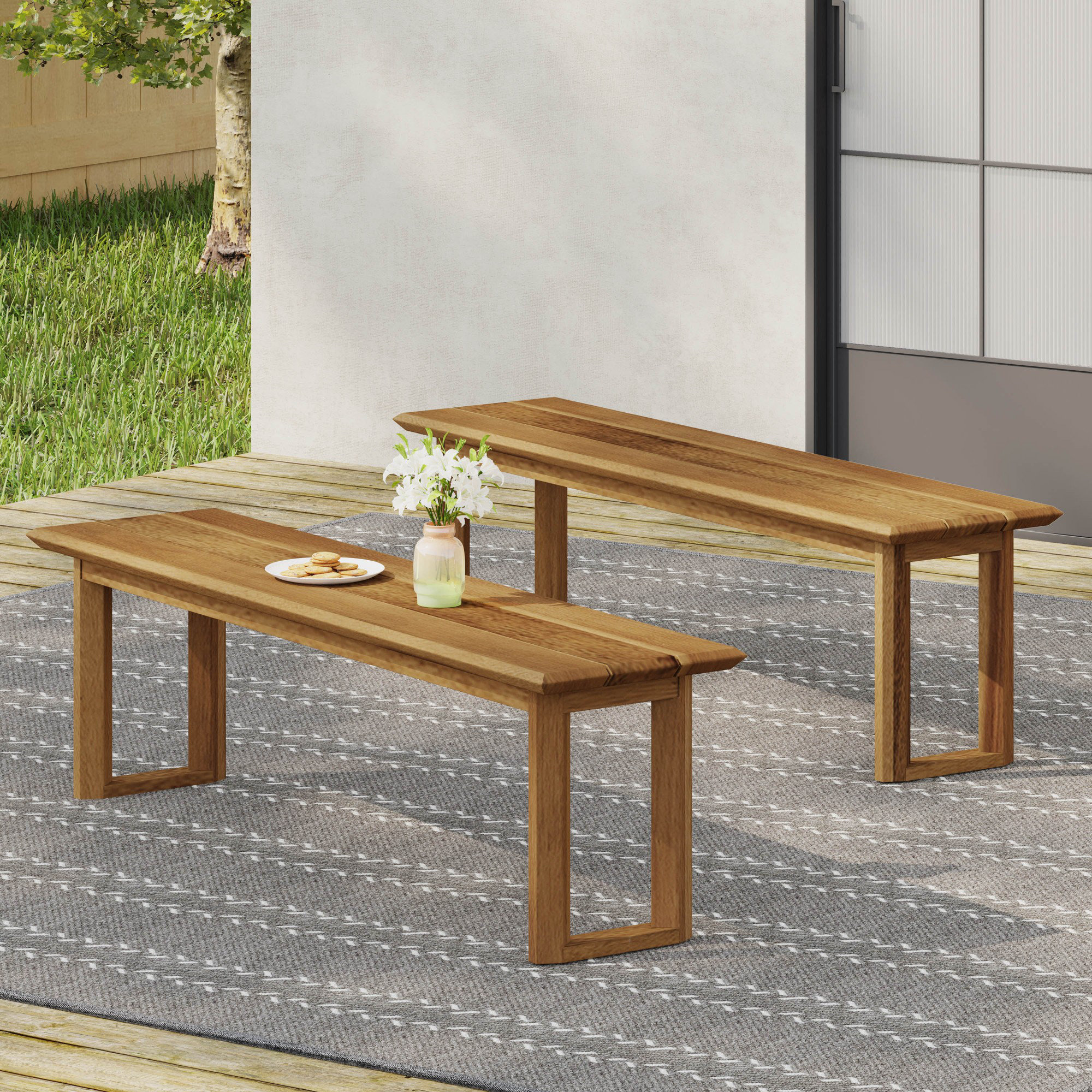 Latitude Run® NASH BENCH( SET OF 2 ) - Wayfair Canada