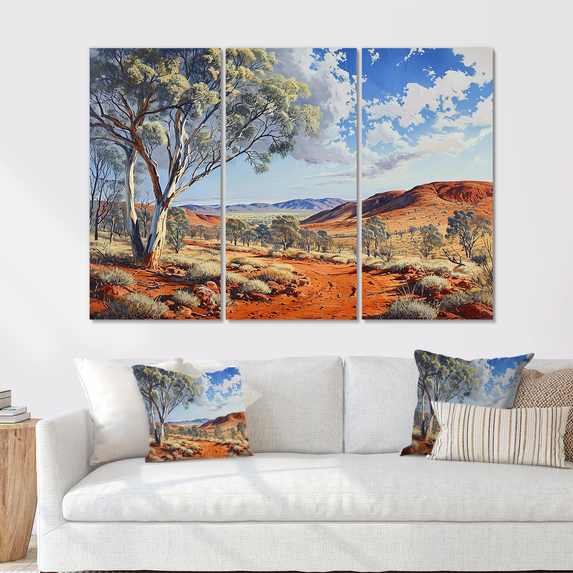 Design Art Country Road In Australian Outback - Canyon Wall Art Decor ...