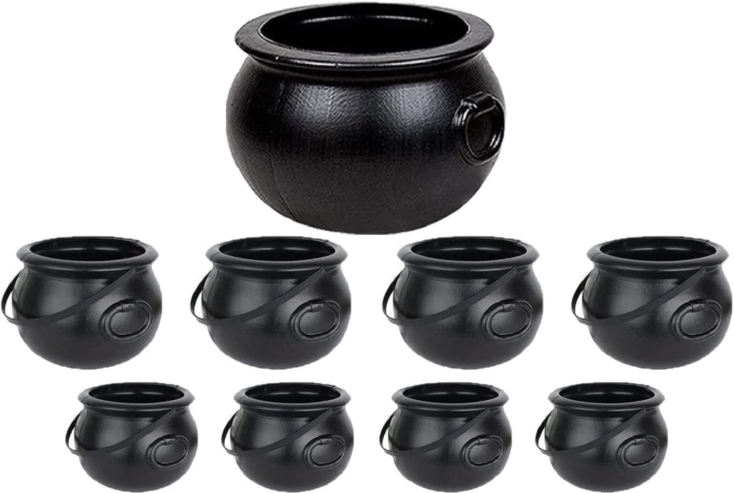 The Holiday Aisle® PMU Halloween Plastic Cauldron, 9pc Set Multi-Pack ...