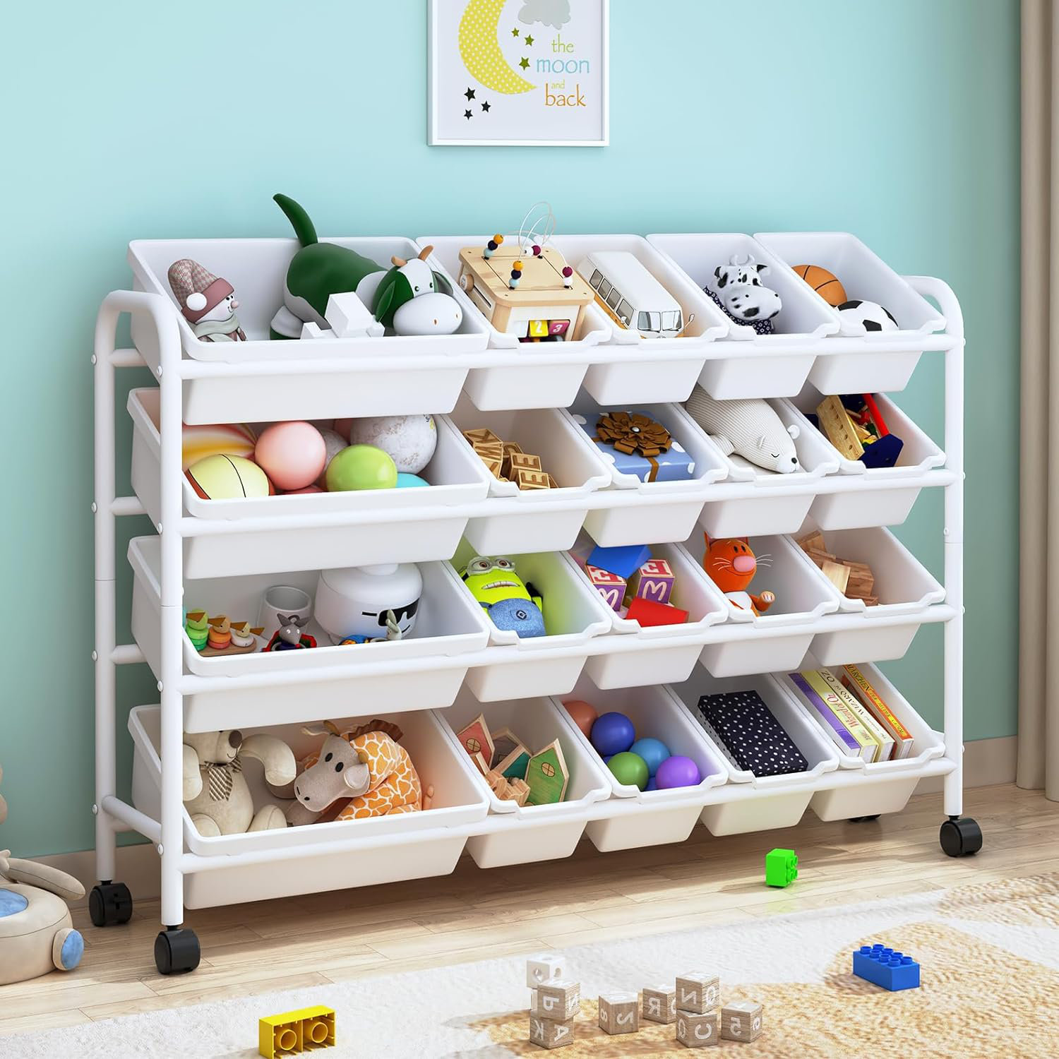 Zoomie Kids Ambroselli Zoomie Kids Toy Storage Organizer with Plastic ...