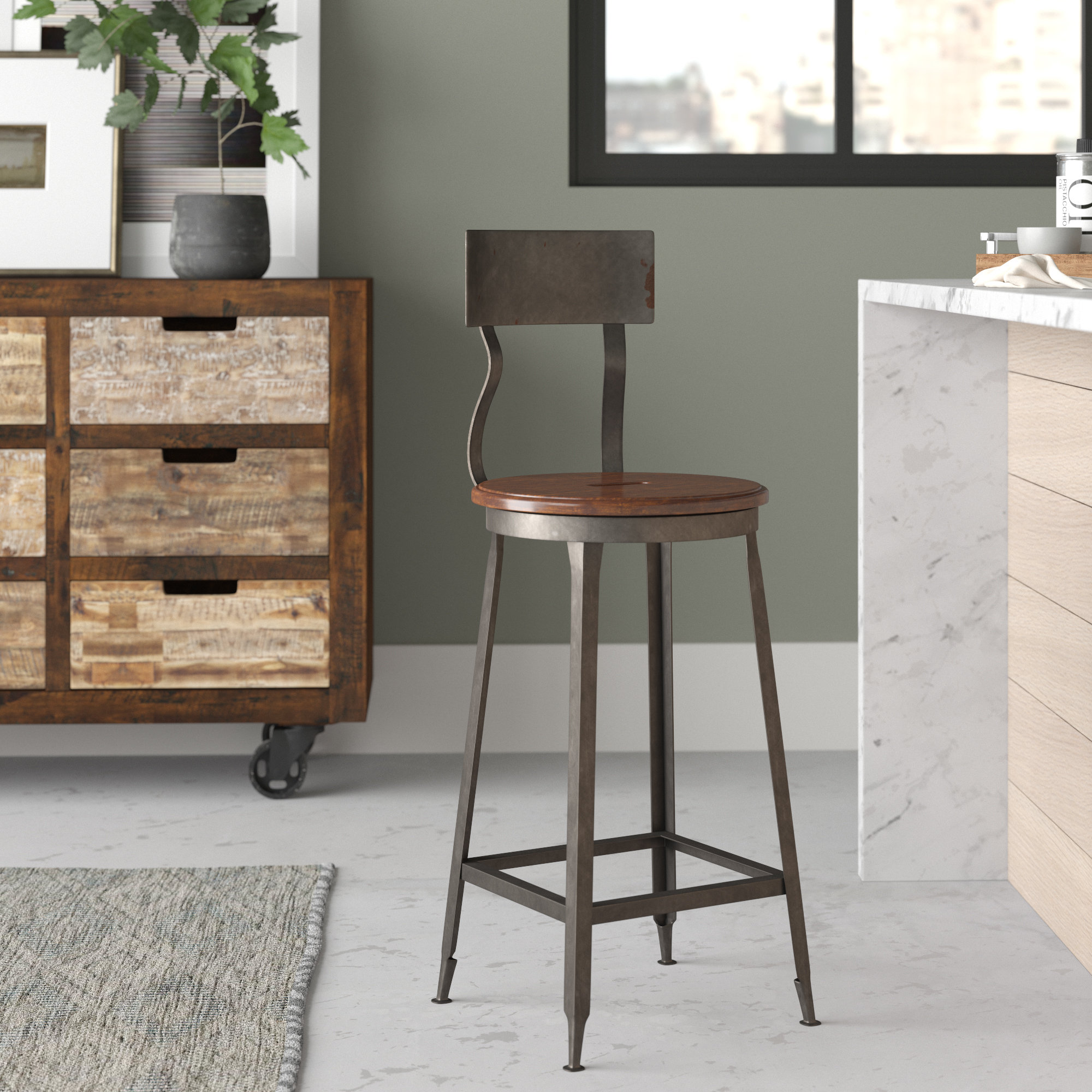 Williston Forge Menzies Metal Accent Stool - Wayfair Canada