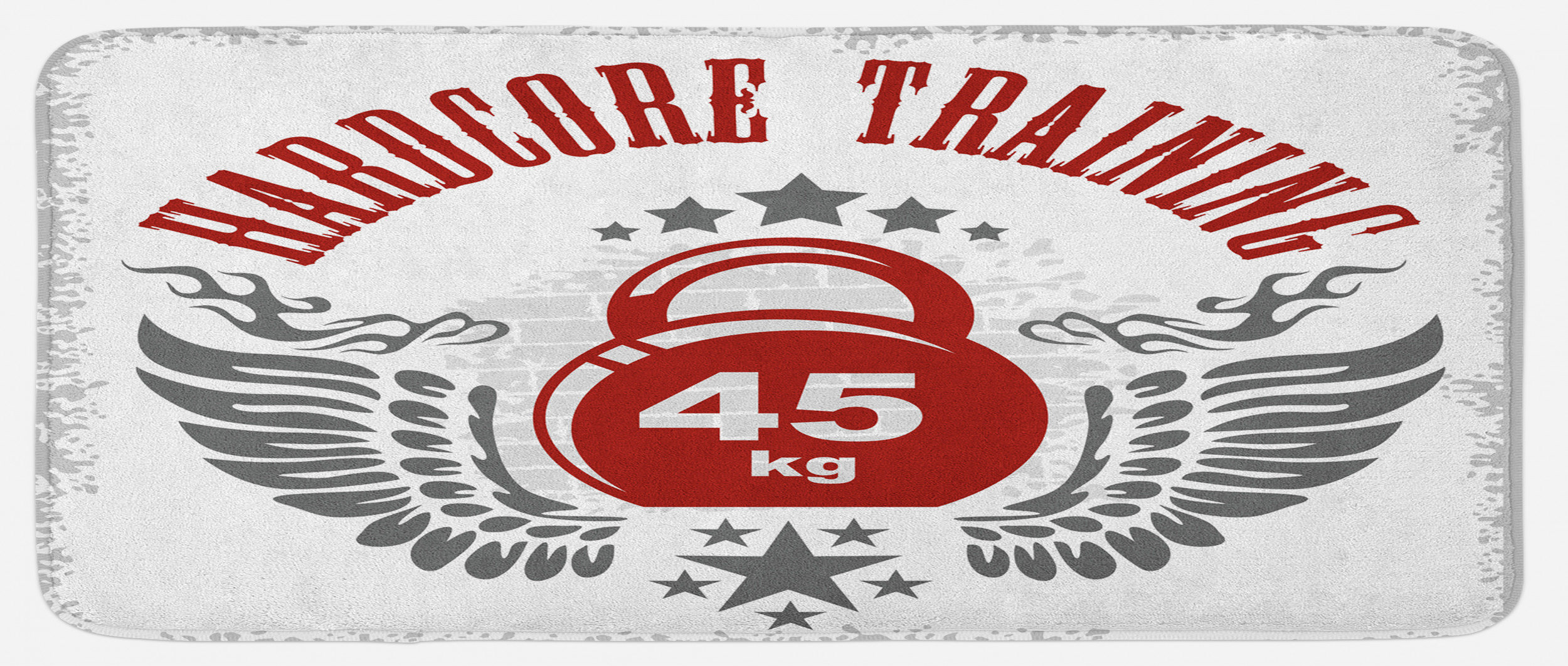 East Urban Home Bodybuilding Themed Emblem In Vintage Style Hardcore ...