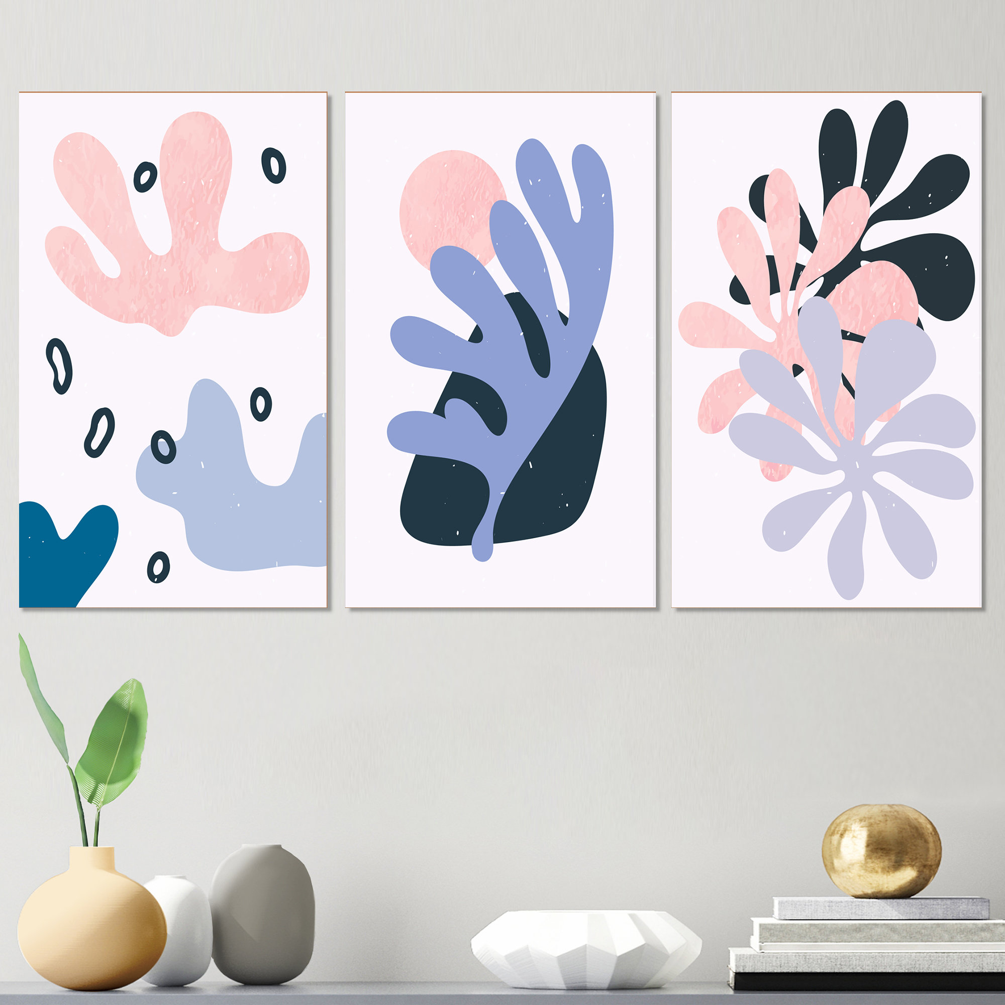 Corrigan Studio Primitive Abstract Retro Shapes VII - Mid-Century ...