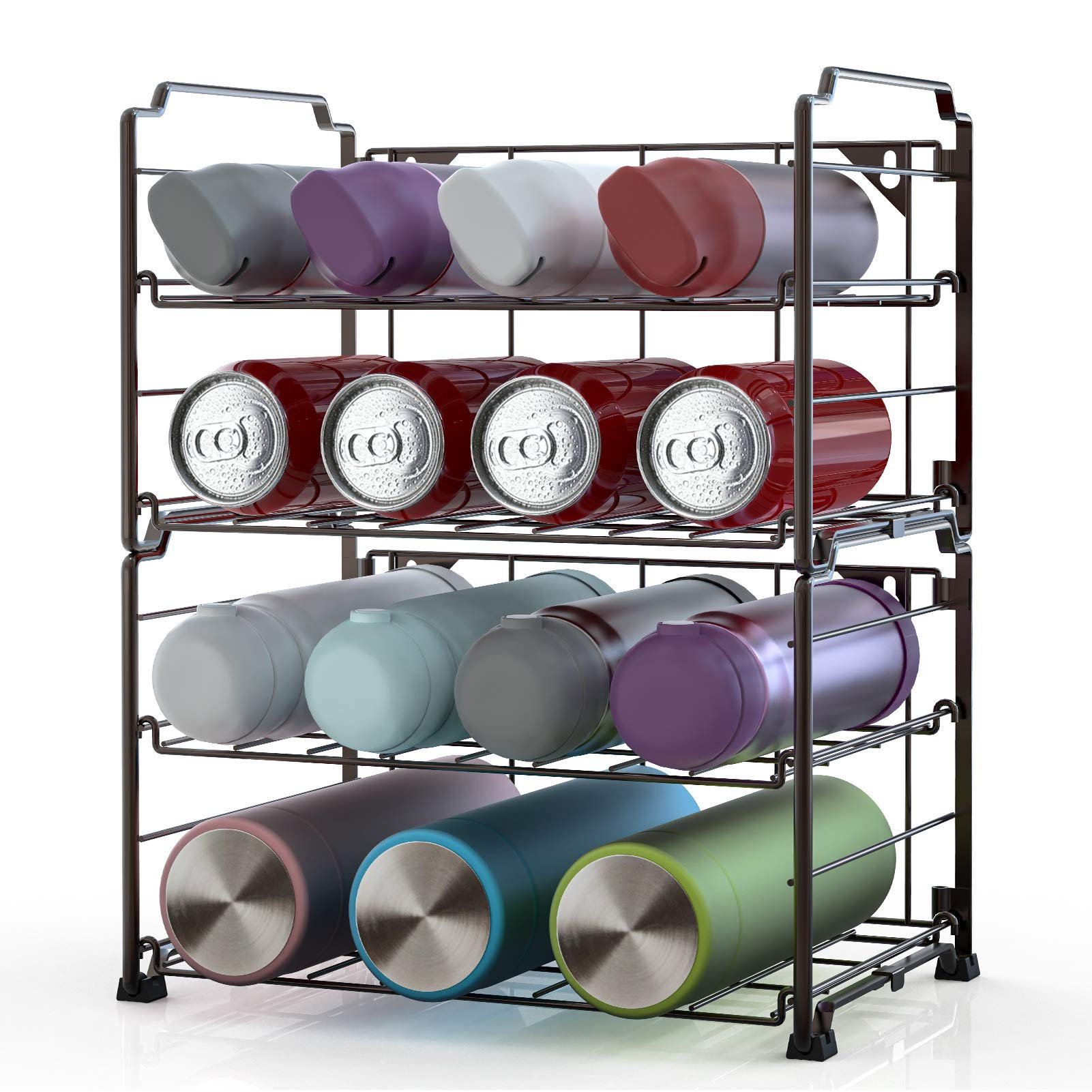 Prep & Savour 2 Pack Adjustable Water Bottle Organizer Holder, 2 Tier ...
