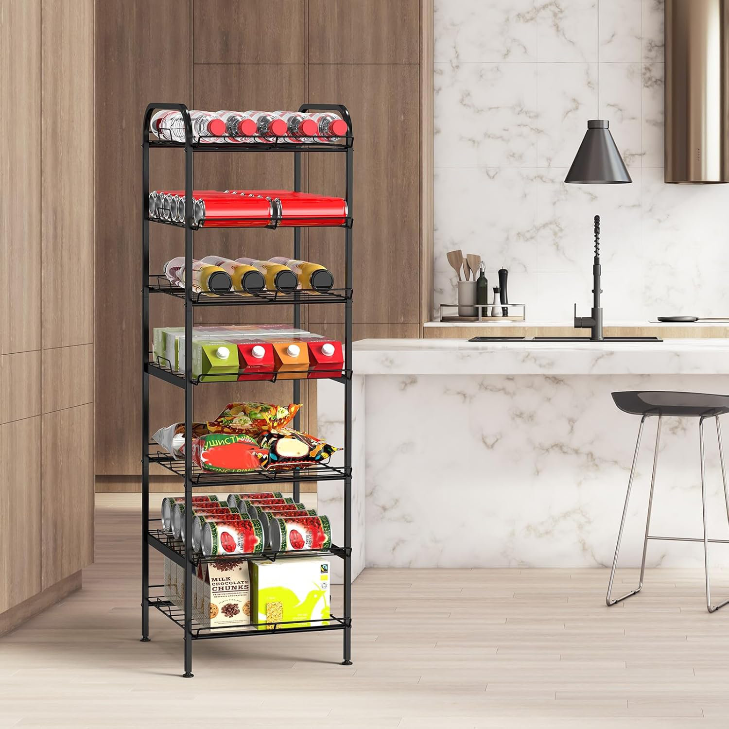 Prep & Savour Water Bottle Organizer 7 Tier Freestanding Water Bottle ...