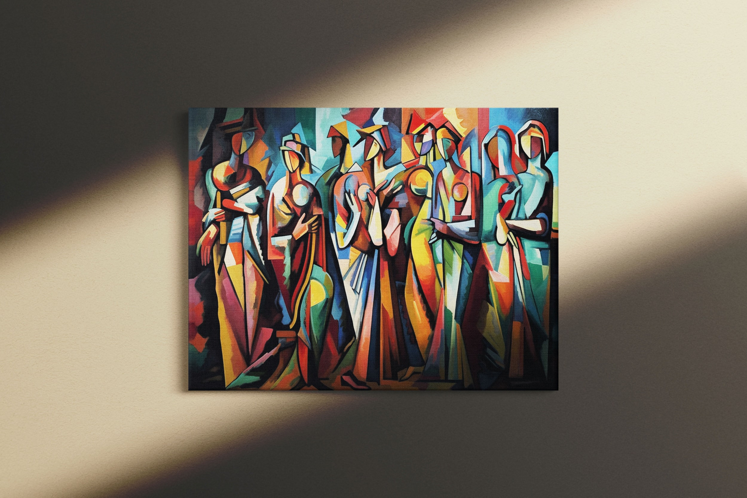 Orren Ellis Street Gathering Abstract On Canvas by Amrita Sen Print ...