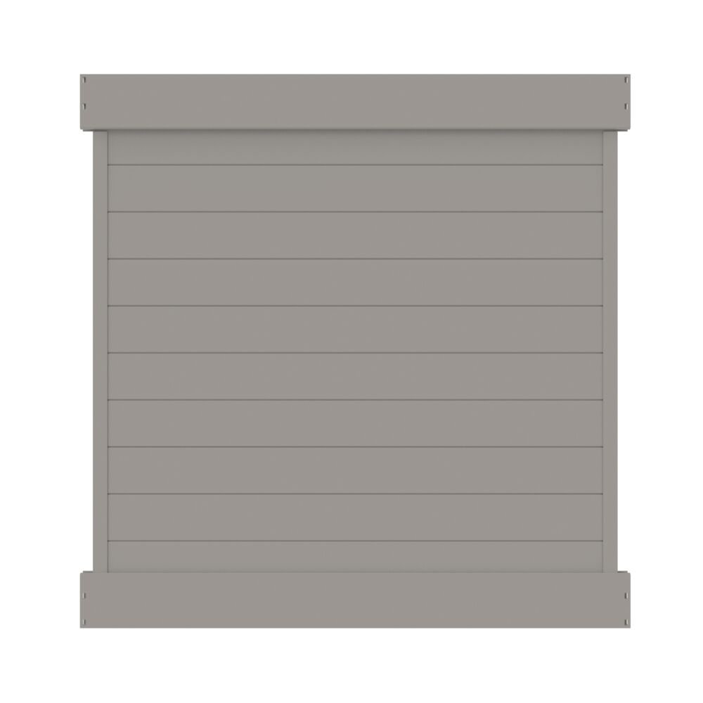 Barrette Outdoor Living Horizontal Fence Gray Vinyl Privacy Panel Kit ...