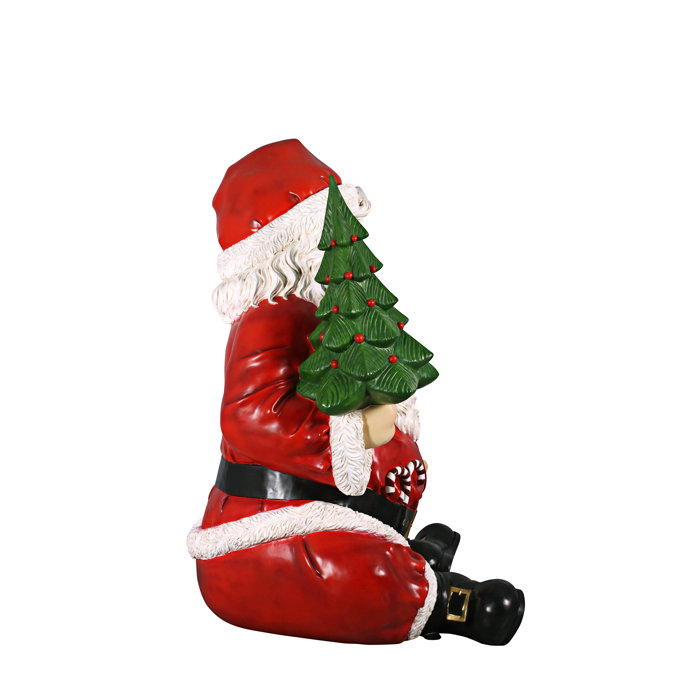 Design Toscano Giant Sitting Santa Claus Statue with Hand Seat | Wayfair