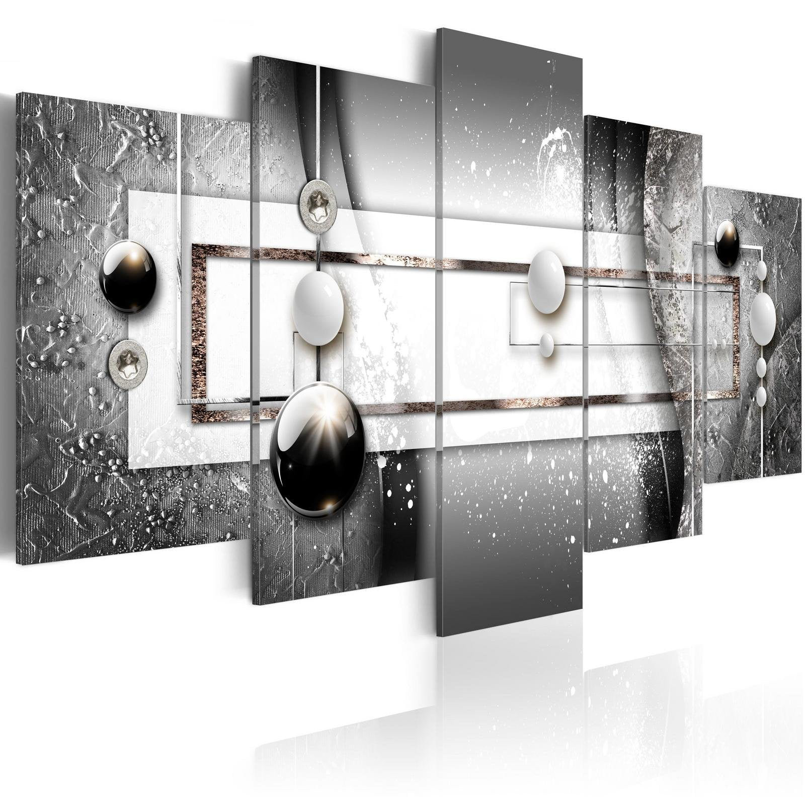 Brayden Studio Grey Symmetry On Canvas 5 Pieces Print | Wayfair