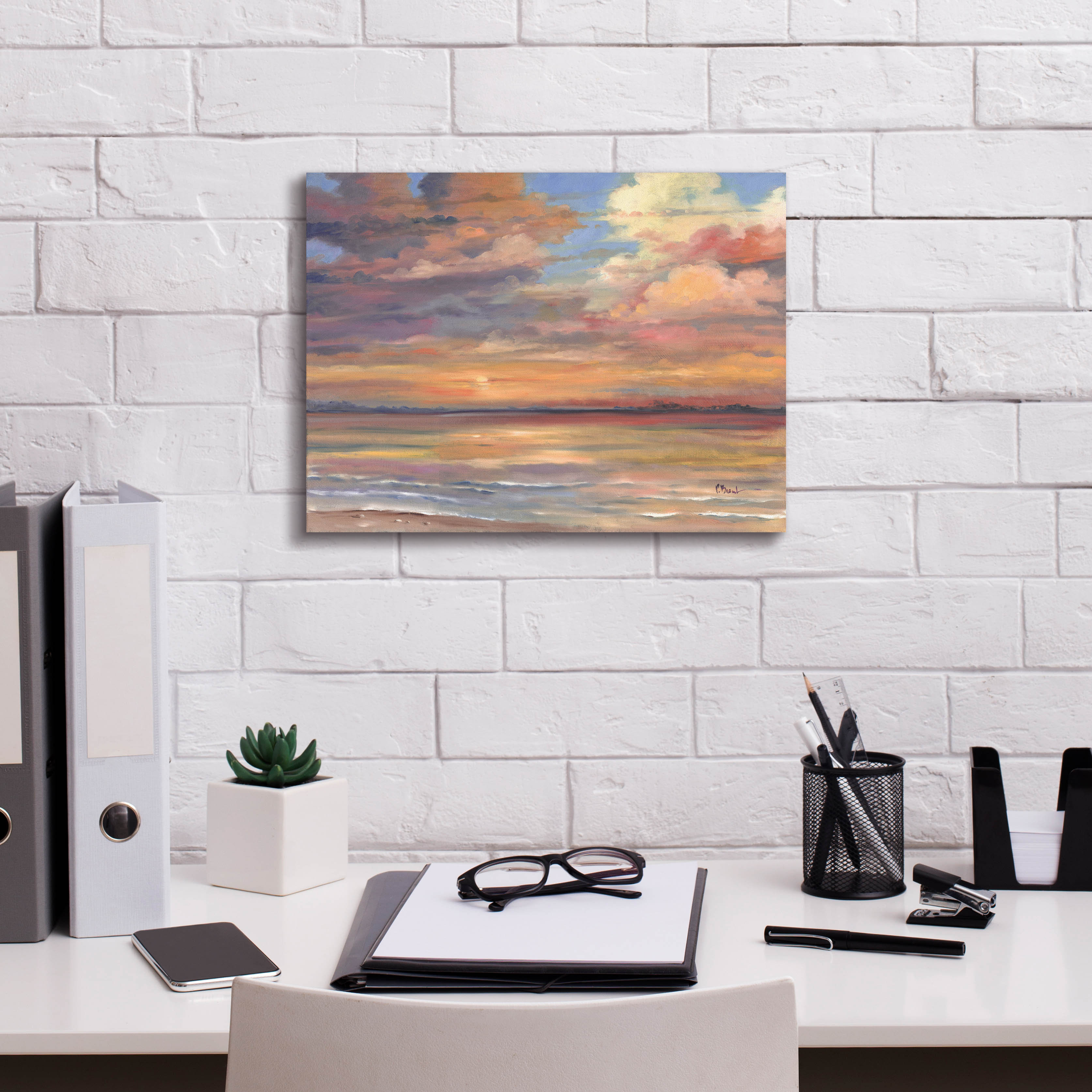 Dovecove 'Shell Island Sunset' by Paul Brent, Canvas Wal Art | Wayfair