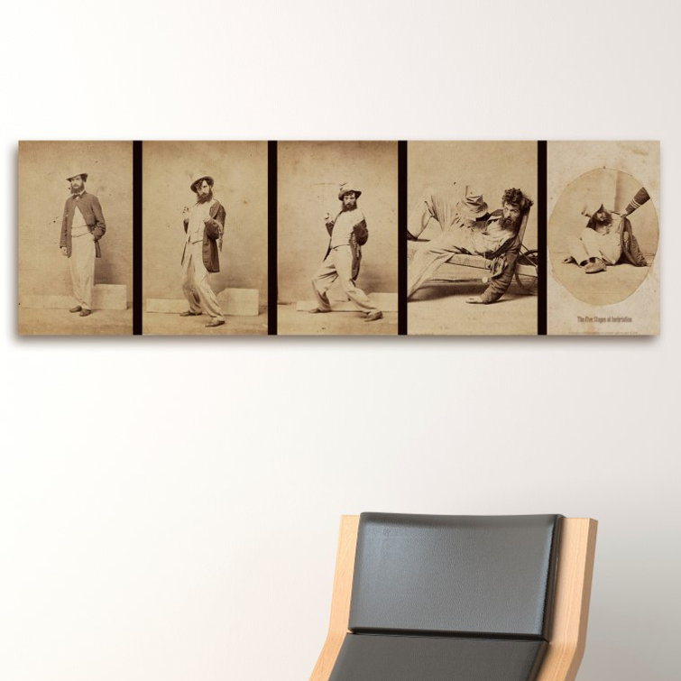 East Urban Home Five Stages Of Inebriation - 5 Piece Wrapped Canvas ...