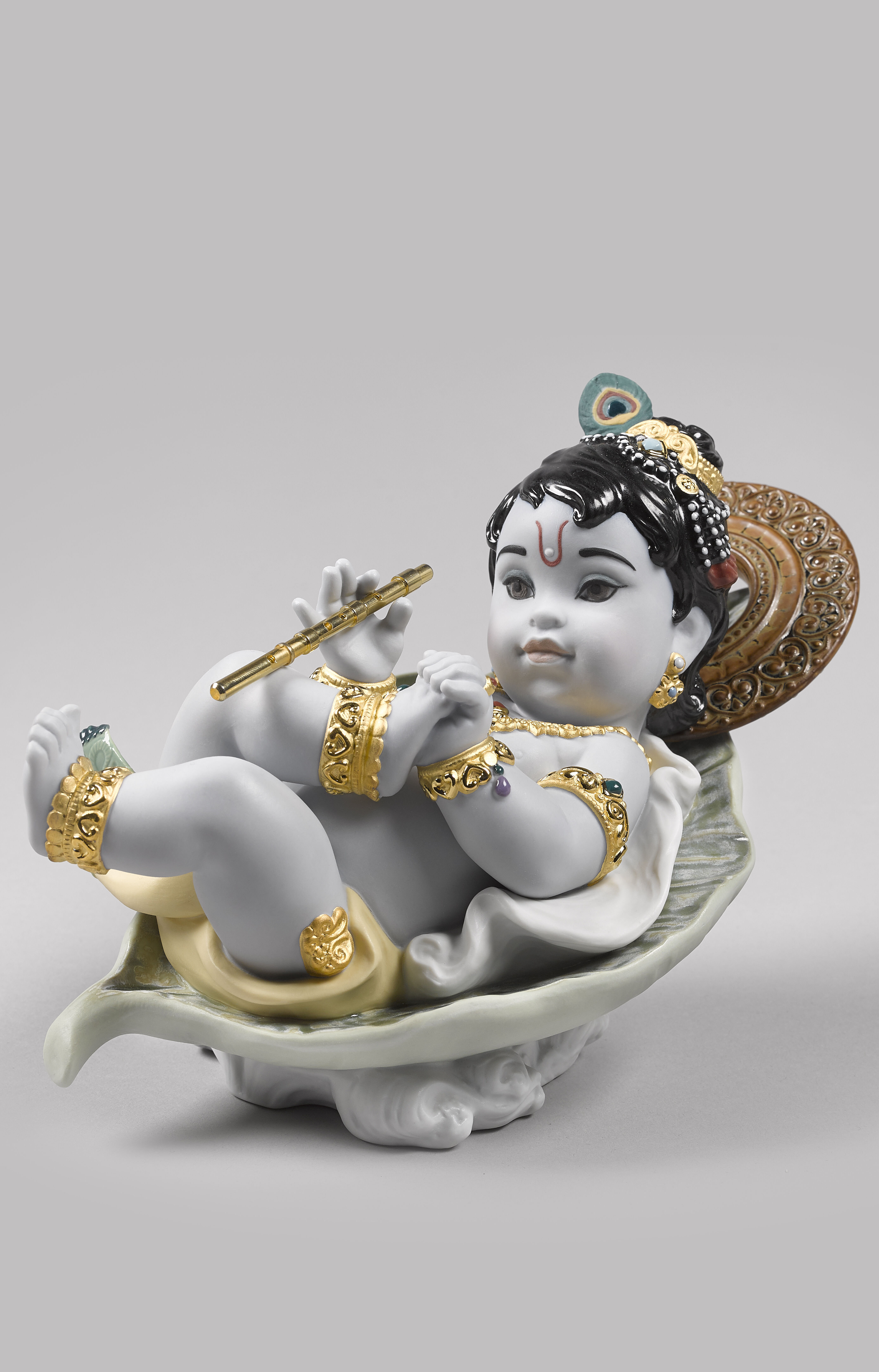 Lladro Krishna on Leaf Figurine | Wayfair