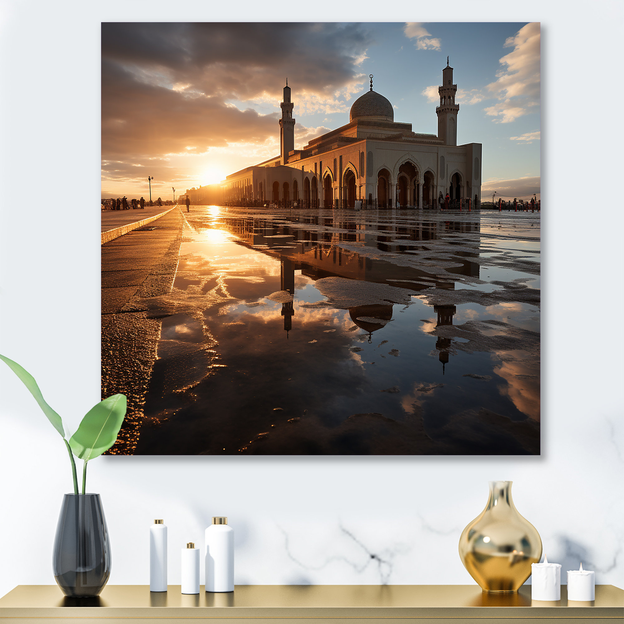Latitude Run® Moroccan Mosque Majesty IV - Islam Metal Wall Art | Wayfair