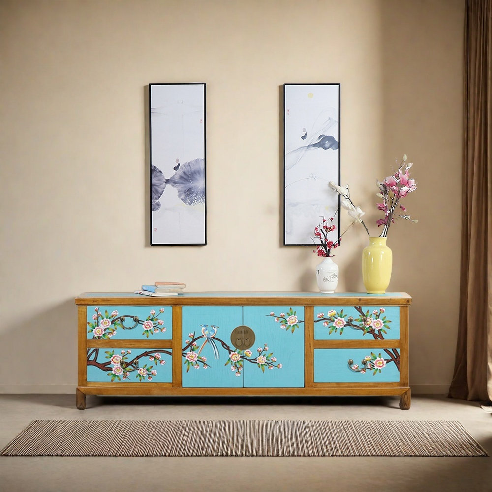 Finaewg New Chinese style solid wood frame TV stand | Wayfair
