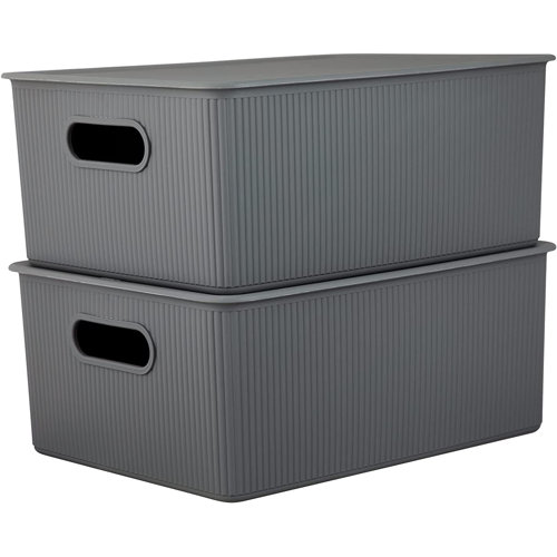 Superio Ribbed Plastic Box Set | Wayfair
