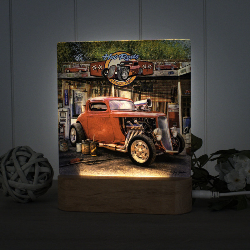Glow Decor Hot Rod Garage Night Light | Wayfair