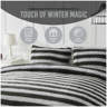 GC GAVENO CAVAILIA TEDDY PRINTED DUVET SET PAIGE STRIPE KING CHARCOAL ...